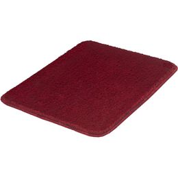 Kleine Wolke Badematte &raquo;Marco&laquo; H&ouml;he 20 mm rutschhemmend beschichtet fu&szlig;bodenheizungsgeeignet Badteppich, Uni Farben rot Polyester