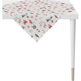Apelt Tischdecke »5821« grau, rot Obermaterial: 75% Polyester, 25% Baumwolle B/L: 88 cm x 88 cm