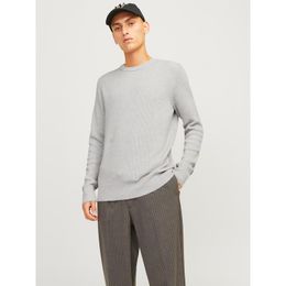 Jack & Jones JACK & JONES Rundhalspullover »JJEPERFECT – Pullover mit pflegeleichter Qualität, Structure Fit« unifarben, modisch, regular fit, Strick, Rundhals...