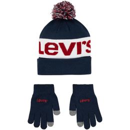 Levi's® kids LEVI'S KIDS Bommelmütze Set, und Handschuh im Set DRESS BLUES - (128/158) Mütze und Handschuh im Set von Levi's Kids