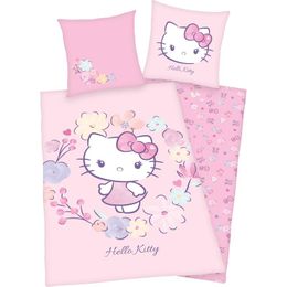 Hello Kitty Kinderbettwäsche »« 2 Stk. tlg. mit niedlichem Motiv rose Obermaterial: 100% Baumwolle B/L: 135 cm x 200 cm