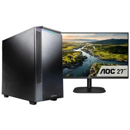 Captiva Business-PC-Komplettsystem »Workstation I75-772 TFT Bundle« 27 ′′ Intel Core i9 UHD Graphics 32 GB RAM 1.000 GB SSD schwarz Windows 11 Pro...