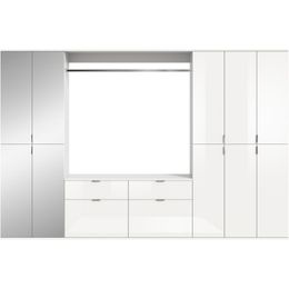 Inosign Garderoben-Set »Trondheim, Breite 273 cm, 6-teilig, bestehend aus:« Set, 5 Stk. tlg. 3x Garderobenschrank, 1 Kommode, 1 Garderobenstange, 1...