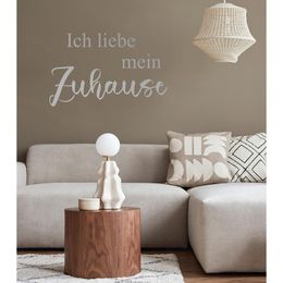my home Wandtattoo »Ich liebe mein Zuhause« Wandaufkleber, selbstklebend, rückstandslos abziehbar Silber