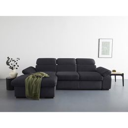 COTTA Ecksofa »Lola L-Form mit Kopfteilfunktion & Hocker« wahlweise mit Bettfunktion, Bettkasten & Armteilverstellung Lava