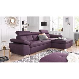 exxpo - sofa fashion Ecksofa &raquo;Spring, super bequem, mit Armteil- und Kopfteilfunktion, OTTOs Choice&laquo; L-Form, wahlweise mit Bettfunktion und Bettkasten