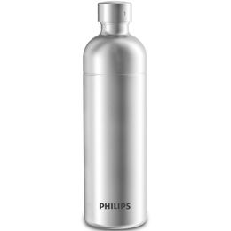 Philips Wassersprudler Flasche &raquo;GoZero Metal&laquo; Edelstahl, sp&uuml;lmaschinenfest, 1 Liter silberfarben