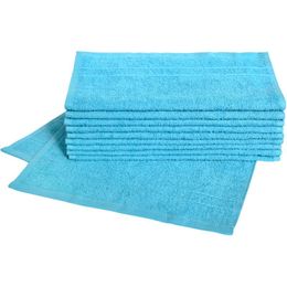 Dyckhoff Gästehandtücher »Kristall« mit Bordüren türkis Obermaterial: 100% Baumwolle B/L: 30 cmx50 cm