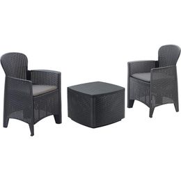 Best Loungeset »Trente« 1 Stk. tlg. Lounge-Set 3-tlg. Anthrazit +