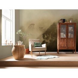 Komar Fototapete »Digitaldruck Vlies - Foggy Sunshine - Größe 400 x 250 cm« bedruckt glatt Wohnzimmer, Schlafzimmer Grün
