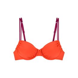 s.Oliver Bügel-Bikini-Top »Yella« mit kontrastfarbenen Details orange 44 - Cup C Cup C 44 Kontrastfarbene Details