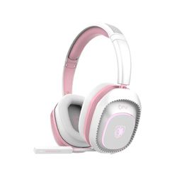 SADES Gaming-Headset »Carrier SA-203« Rauschunterdrückung kabellos, Stereo, Over Ear, Bluetooth 5.0, 2, 4G, 3, 5 mm weiß/pink 3,5-mm-Klinkenadapter...
