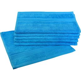 Dyckhoff G&auml;stehandt&uuml;cher &raquo;Siena&laquo; mit Bord&uuml;re azur Obermaterial: 100% Baumwolle B/L: 30 cmx50 cm