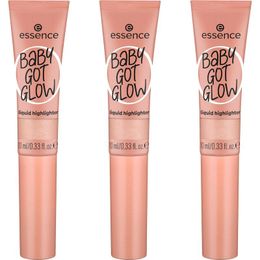 Essence Highlighter »BABY GOT GLOW liquid highlighter« mit Sponge-Applikator 10 Sassy in Silk Leichter, flüssiger Highlighter für sanften Schimmer