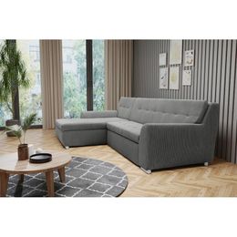 DOMO collection Ecksofa »Treviso viele Bezüge, auch in Cord, L-Form, B/T/H: 267/80/83 cm« wahlweise mit Bettfunktion, incl. Zierkissen, hochwertige...