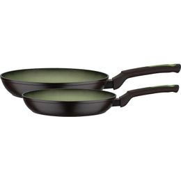 GSW Pfannen-Set »Avocado« Aluminium Set, je 1 Pfanne Ø 24/28 cm, H: 4, 5/5, 0 cm, - 1, 5/2, 1 l, 2 Stk. tlg. Induktion schwarz/olivgrün 0