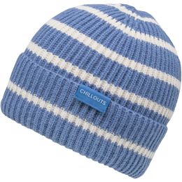Chillouts Beanie »Jette Hat« mit elastischer Passform und Umschlag blue
