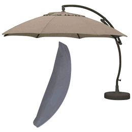 SUNGARDEN Sonnenschirm Aluminium, Kunststoff, 360&deg; drehbar, anthrazit taupe