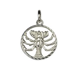 Vivance Kettenanhänger »925/- Sterling Silber Sternzeichen Krebs« () weiß one-size Sternzeichen-Anhänger Krebs