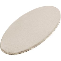 Kleine Wolke Badematte »Cony Oval« Höhe 25 mm beidseitig nutzbar fußbodenheizungsgeeignet Badteppich, Fell-Optik, Uni Farben, besonders weich,...