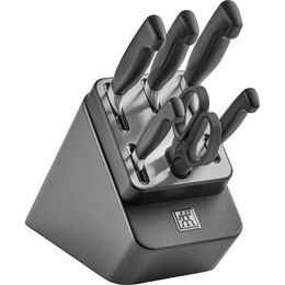 Zwilling Messerblock »**** VIER STERNE« 7 Stk. Made in Germany, selbstschärfender Messerblock, Sonderschmelze anthrazit 0