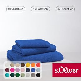 s.Oliver Handtuch Set &raquo;s.Oliver, Premium Qualit&auml;t, 600 gr/m&sup2;,&laquo; Set 3 Stk. Walkfrottier 1 G&auml;stetuch 30x50 cm, 1 Handtuch 50x100 cm, 1 Duschtuch 70x140 