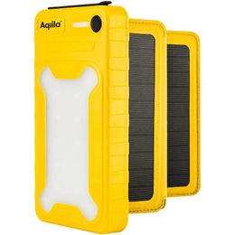 AQIILA Powerbank &raquo;Powerbird BS10 Solar&laquo; 10.000 mAh gelb Plastikfreie Verpackung