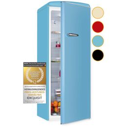 Exquisit Vollraumkühlschrank »RKS325-V-H-160E taubenblau« 141 cm hoch 55 cm breit taubenblau