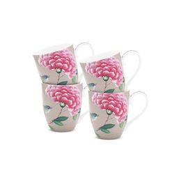 PIP Studio Becher »Blushing Birds« XL Tassen im 4er-Set, Blushing Birds, 450 ml khaki