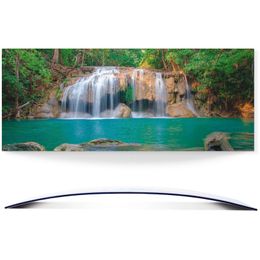 Artland Wandbild »Wasserfall im Wald National Park« Gewässer 1 Stk. tlg. 3D Optik gebogen Farbe Bild(er): grün
