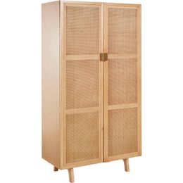 LeGer Home by Lena Gercke Highboard »Lina, TOPSELLER!, OTTOs Choice« Schrank, Kommode, Mit Rattan Einsatz, 3 Innenfächer, teilmassiv naturfarben...