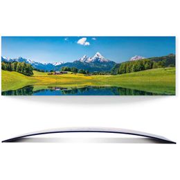 Artland Wandbild »Landschaft in den Alpen« Berge 1 Stk. tlg. 3D Optik gebogen Farbe Bild(er): blau