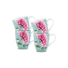 PIP Studio Becher »Blushing Birds« Große Tassen im 4er-Set, Blushing Birds, 350 ml blau