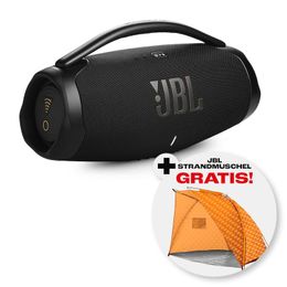 JBL Bluetooth-Lautsprecher »Boombox 3 inklusive Strandmuschel« (A2DP Bluetooth AVRCP Bluetooth Bluetooth App-Steuerung 140 W) Schwarz Inklusive...