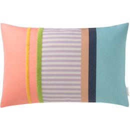 Tom Tailor HOME Kissenbezüge »Funny Stripe« mit aufgestickten Effektstreifen hellblau-rosa Obermaterial: 63% Polyester, 37% Baumwolle B/L: 60 cm x...