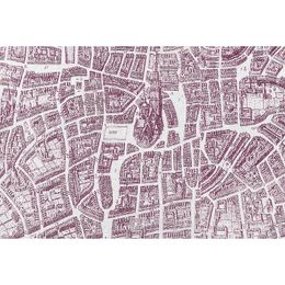 ARCHITECTS PAPER Fototapete »Atelier 47 Ancient City View 3« Stadt glatt Vlies, Wand, Schräge, Decke violett/weiß B/L: 4 m m x 2,7 m m