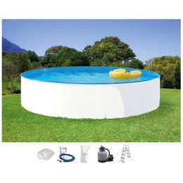 Clear Pool Rundpool »MIAMI« 6-tlg. in versch. Größen weiß Ø/B/H/L: 460 cm x Breite x Höhe 90 cm x Länge