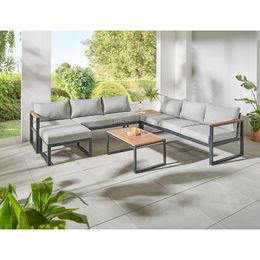 Konifera Gartenlounge-Set »Rhodos« Set, 2xBank, 1xHocker, 1xTisch 65x50x37cm, 1xTisch 90x65x37cm, inkl. Auflagen, 5 Stk. tlg. Terassenmöbel,...