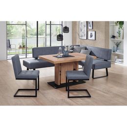 K+w Komfort & Wohnen K+W Komfort & Wohnen Essgruppe &raquo;Spider II&laquo; 4 Stk. tlg. langer Schenkel wahweise in 2 Breiten, 2 Freischwinger, 1 Tisch blau