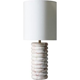 Salesfever Tischleuchte &raquo;Marmor&laquo; E27 1 Stk. mit Marmor-Standfu&szlig; Beige
