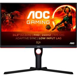 AOC Gaming-LED-Monitor »25G3ZM/BK« 62 cm/25 ′′ 1920 x 1080 px Full HD 0, 5 Reaktionszeit 240 Hz Schwarz/Rot