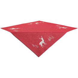 Dreams Mitteldecke &raquo;Hirsch, Weihnachtsdeko rot&laquo; rot Obermaterial: 100% Polyester B/L: 85 cm x 85 cm