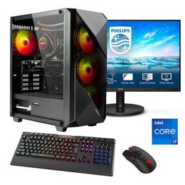 Hyrican Gaming-PC-Komplettsystem »Striker SET02392« 27 ′′ Intel Core i7 GeForce RTX 4060 16 GB RAM 1.000 GB SSD DDR5, Windows 11, inklusive 27"...