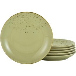 Creatable Dessertteller »Essteller NATURE COLLECTION« Teller Set für 6 Personen, Ø 21 cm, Steinzeug sand 0