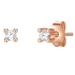 Glanzstücke München GLANZSTÜCKE MÜNCHEN Paar Ohrstecker »Set: GSM217« aus Sterling Silber roségold + weiß 2,5 Damen-Ohrstecker mit Zirkonia