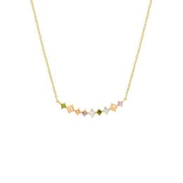 NOELANI Kette ohne Anhänger »Colorful Stone, 2036071« mit Zirkonia (synth.) goldfarben-kristallweiß-hellgrün-rosa-lila NOELANI Colorful Necklace...