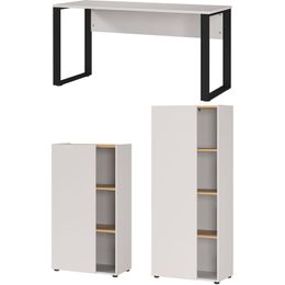 Germania B&uuml;rom&ouml;bel-Set &raquo;Adrano&laquo; 3 Stk. tlg. T&uuml;r schlie&szlig;t nur 2/3 des Schranks beige