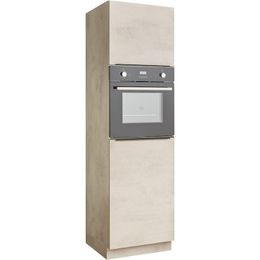 BASIC BY BALCULINA Backofen/Kühlumbauschrank »Sanibel Küchenschrank Chromix Weiß, Hochschrank BxHxT 60 x 210 x 58« 1 Stk. tlg. Mit 2 Türen, Platz...