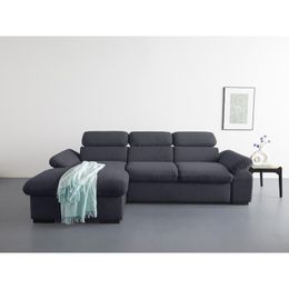 COTTA Ecksofa »Lola L-Form mit Kopfteilfunktion & Hocker« wahlweise mit Bettfunktion, Bettkasten & Armteilverstellung Black 0