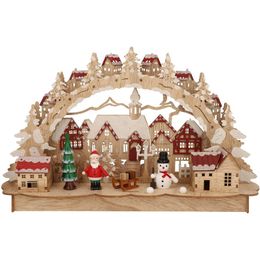 MyFlair MÖBEL & ACCESSOIRES LED Schwibbogen »Weihnachtsdeko« 1 Stk. aus Holz, mit LED Beleuchtung, Höhe ca. 27 cm rot B/H/T: 12 cm x 27 cm x 45 cm